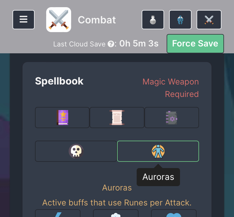 Defensive Magic “auroras” Instead Of “auras” · Issue 3542 · Melvoridle 