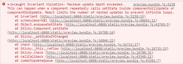 [Sticky] Maximum update depth exceeded · Issue #1485 · skbkontur/retail-ui · GitHub