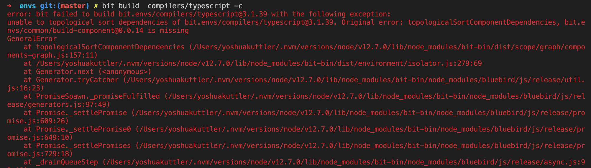 topological sort dependencies error when moving dependencies to be dev · Issue #2299 · teambit ...