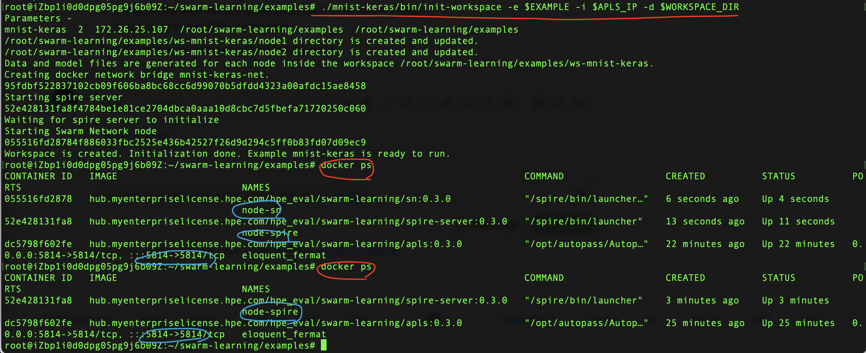 problems when running mnist-keras example · Issue #59 · HewlettPackard/swarm-learning · GitHub
