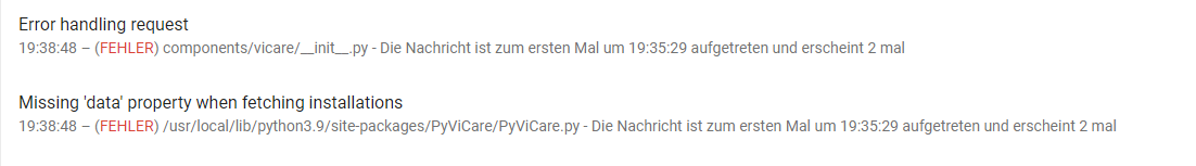 Vicare Integration Cannot Be Configured · Issue 63090 · Home Assistantcore · Github 
