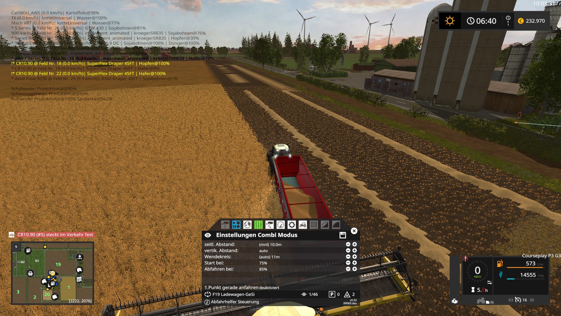 Many bad mode2 handlings, accidents with combines/overloaders · Issue #2649 · Courseplay ...