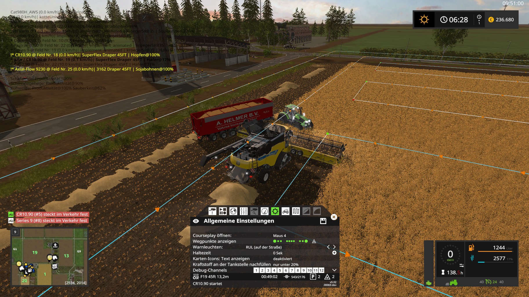 Many bad mode2 handlings, accidents with combines/overloaders · Issue #2649 · Courseplay ...