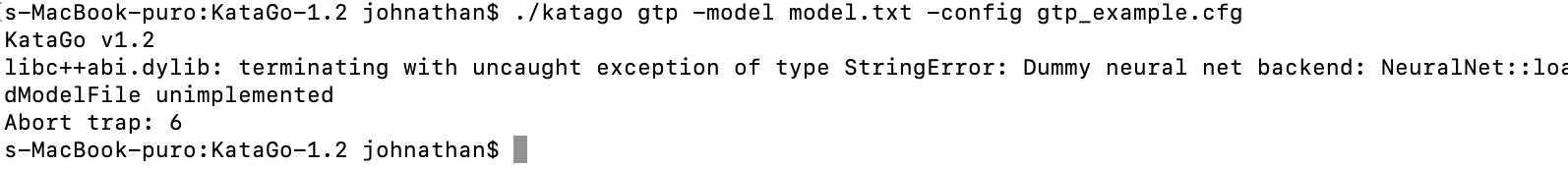 LoadModelFile unimplemented · Issue #59 · lightvector/KataGo · GitHub