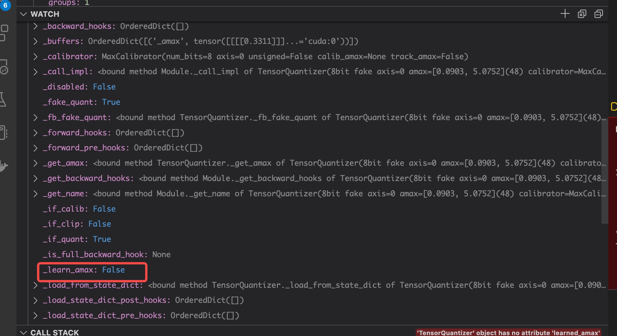int8 convert faile: 'TensorQuantizer' object has no attribute 'learned_amax' · Issue #820 ...