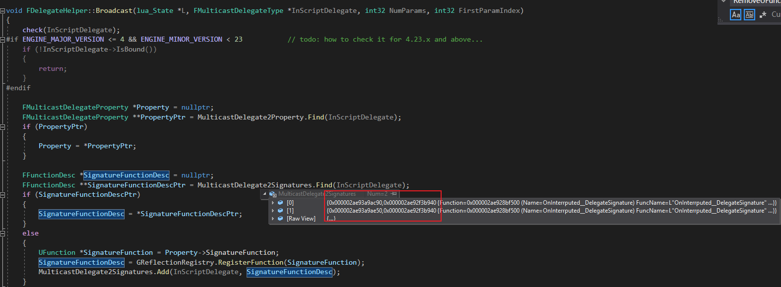 不同实例的MulticastDelegate绑定相同实例函数并由lua广播触发，关闭虚拟机时崩溃 · Issue #400 · Tencent/UnLua · GitHub