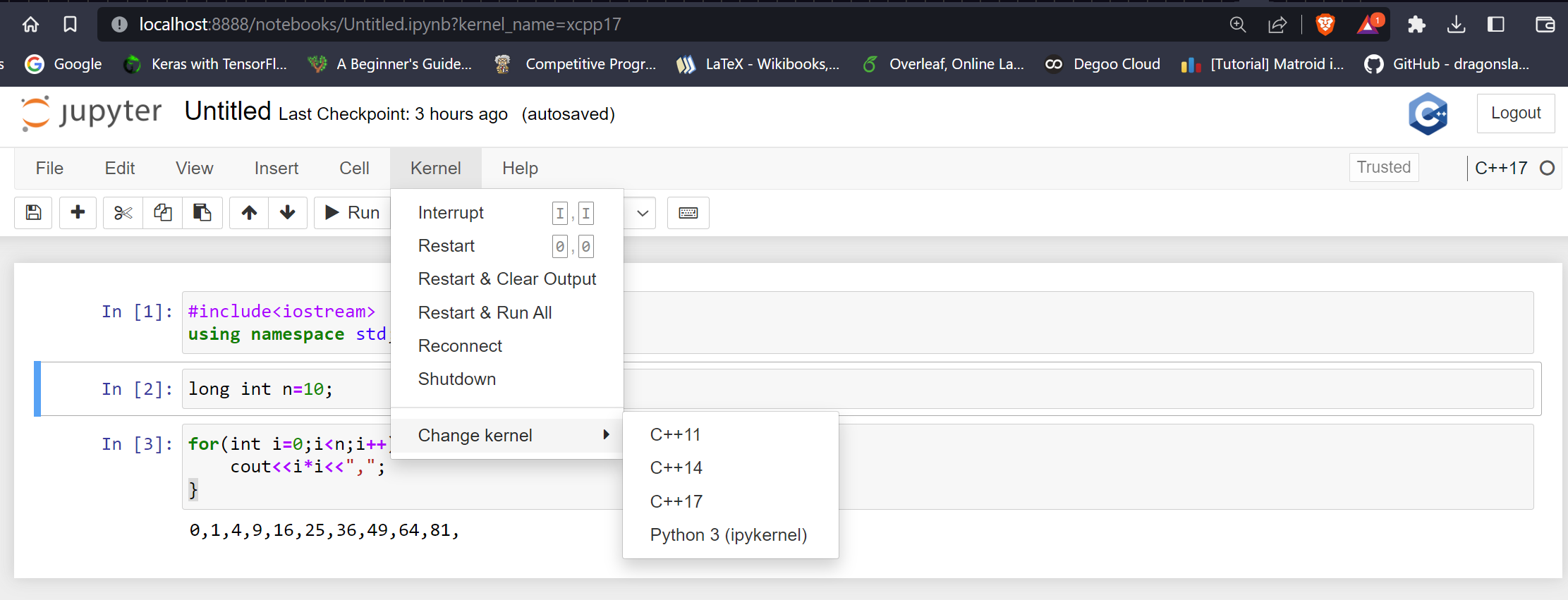 Xeus Cling Kernel Not Appearing In Vs Codes Jupyter Notebook Kernel 1181