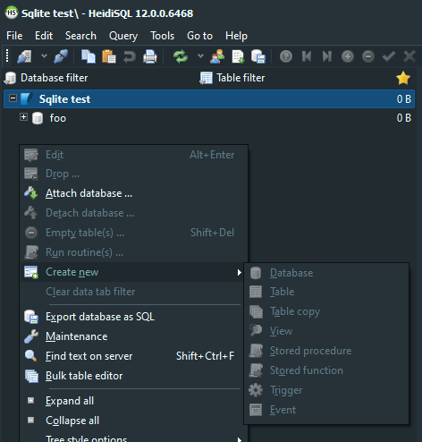Can't create SQLite databases · Issue #1603 · HeidiSQL/HeidiSQL · GitHub