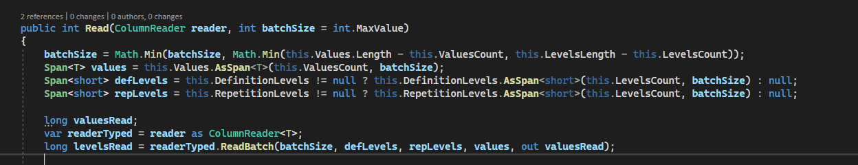 Exception While Reading A Column Value Parquetsharpparquetexception Class Parquet