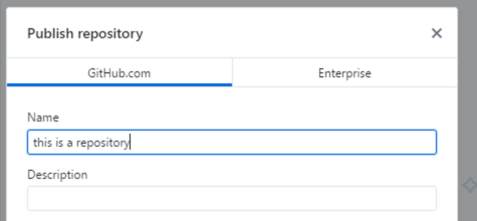 Creating a new repo with a space in the name doesn't get mangled ...