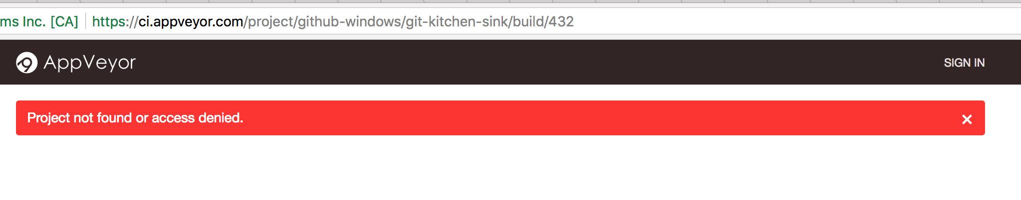 appveyor commit status links go to inaccessible project · Issue #168 · desktop/dugite · GitHub