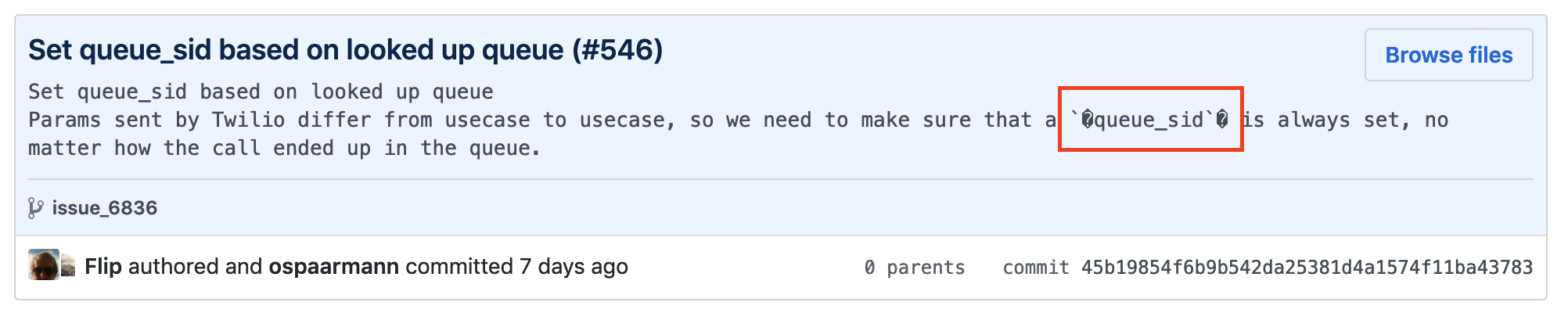 Unable To Parse Commit Because Commit Message Contains Ascii Delimiter Characters · Issue 6836