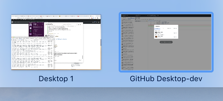 Mission Control App Preview Of Full Screened App Is Blank When