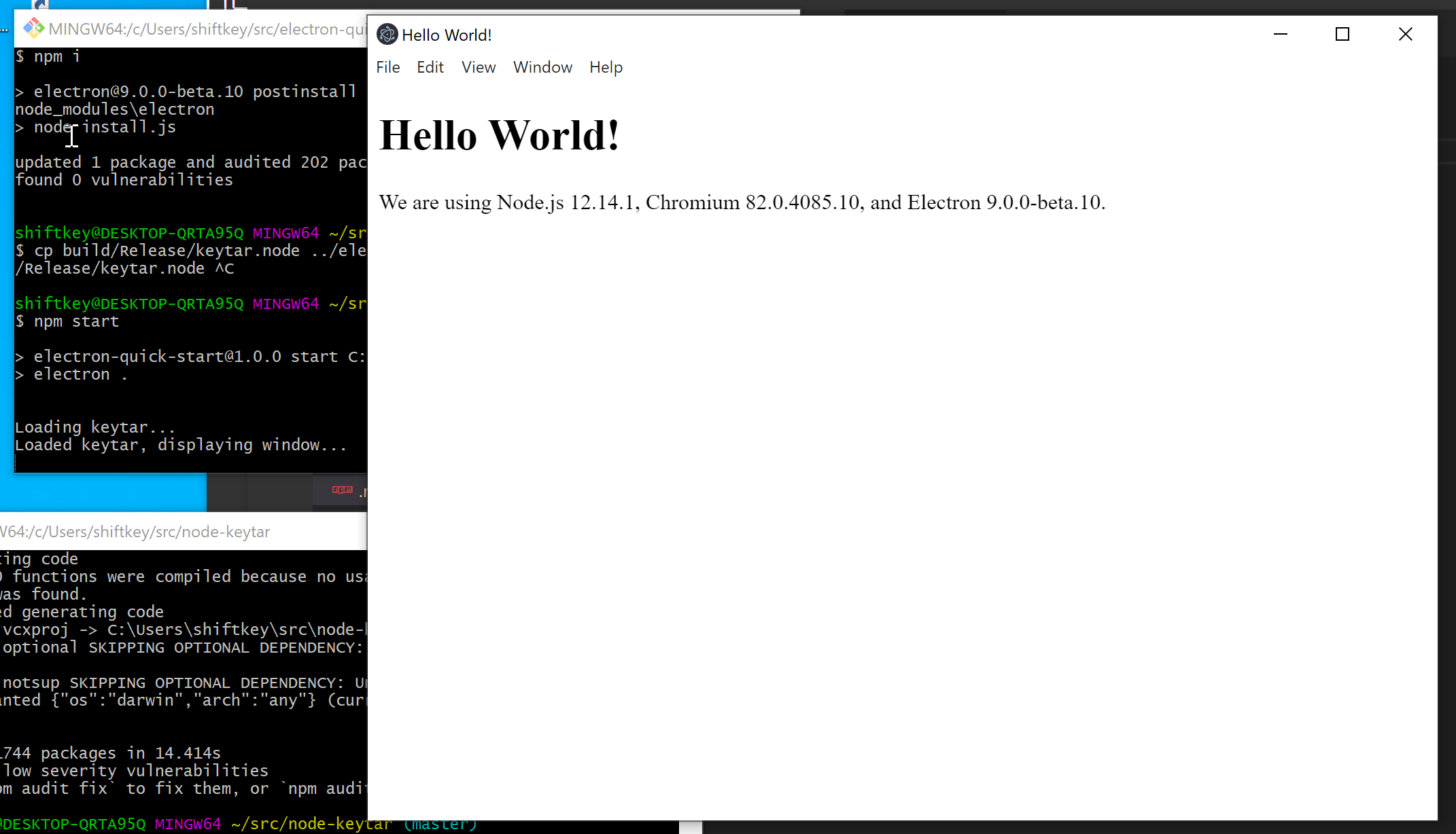 Electron 9.0.0-beta.16 crashes when importing node-keytar · Issue #261 · atom/node-keytar · GitHub
