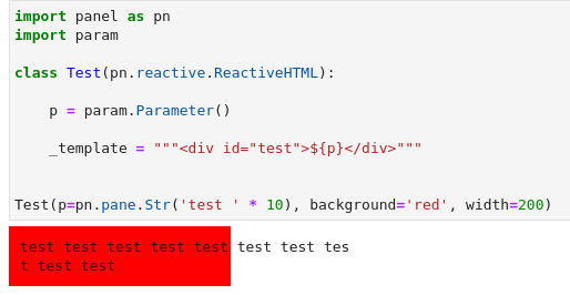 Panel viewables displayed inside a ReactiveHTML component don't respect the component size ...