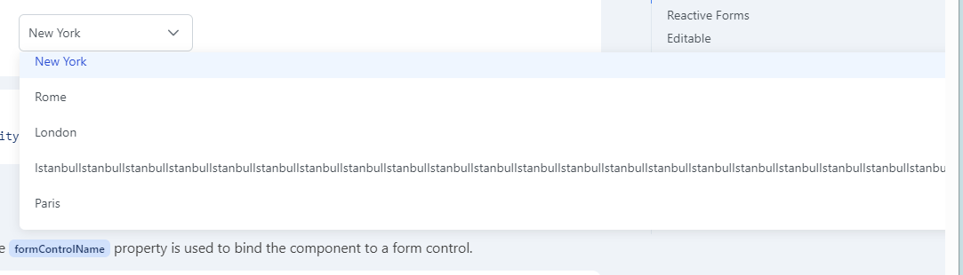 Dropdown size when menu options text is too long for borders · Issue #12981 · primefaces/primeng ...