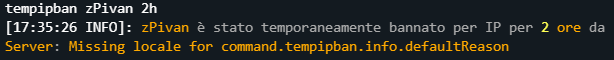 Missing locale for command.tempipban.info.defaultReason · Issue #7466 · Zrips/CMI · GitHub