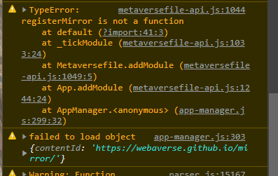 app:Mirror isn't loading in app.webaverse.com · Issue #2345 · webaverse ...
