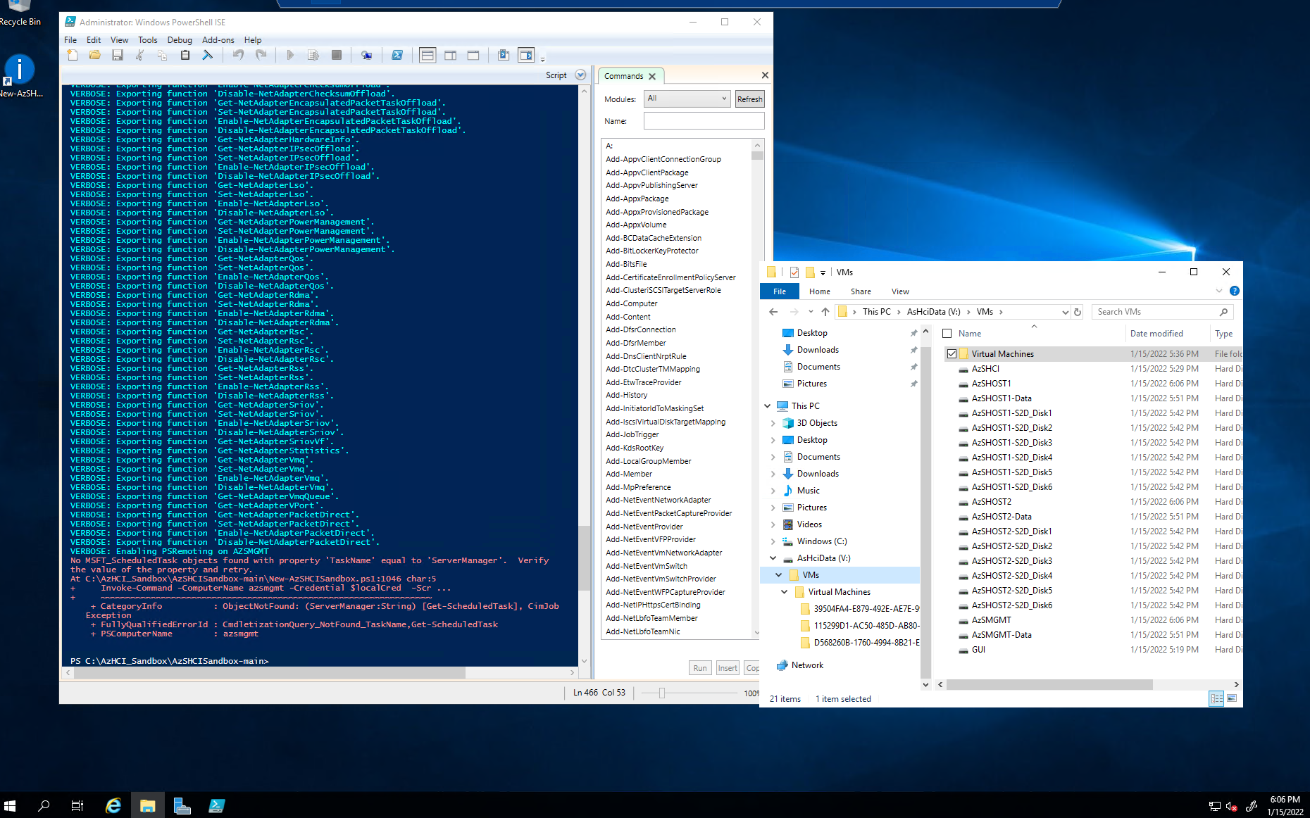 Issues with the Powershell configuration. · Issue #5 · microsoft/AzStackHCISandbox · GitHub