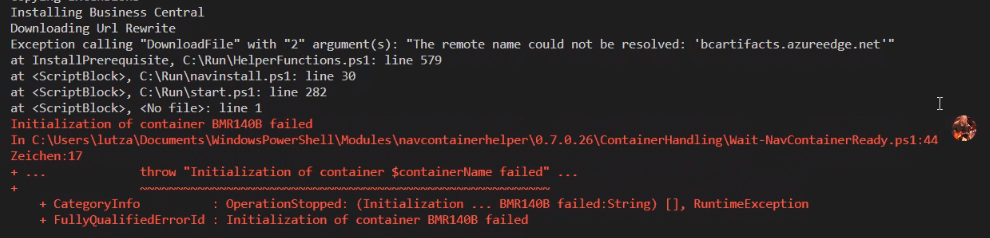 DownloadFile Error - The remote name could not be resolved: 'bcartifacts.azureedge.net · Issue ...