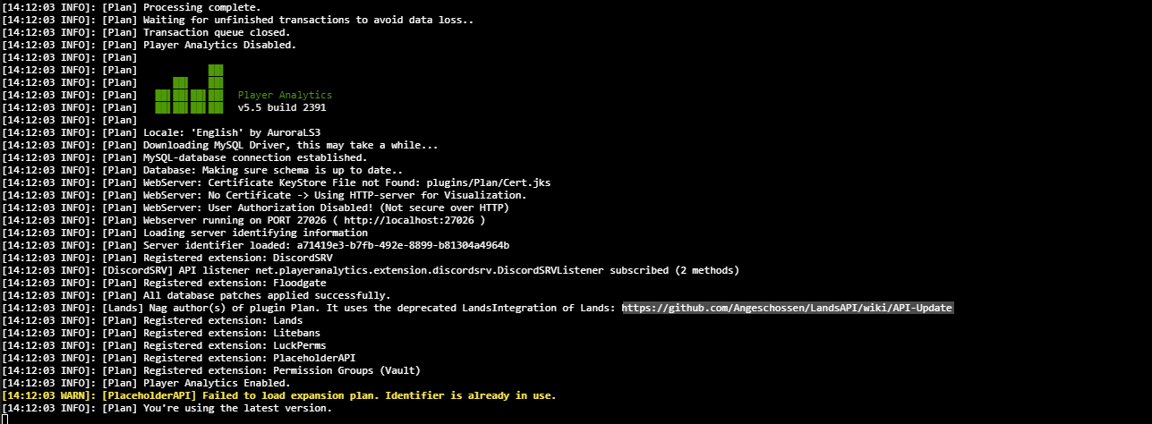 Land api update · Issue #3097 · plan-player-analytics/Plan · GitHub