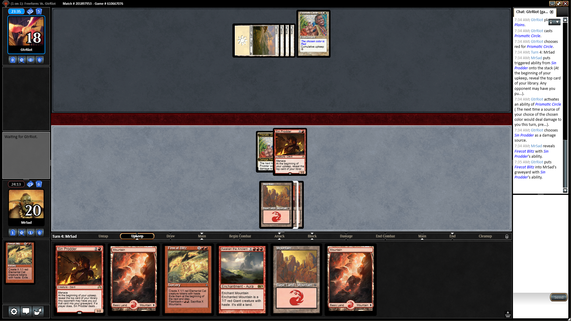 Sin Prodder's upkeep trigger damage isn't associated with Sin Prodder ...