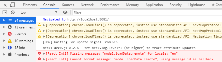 [Bug] Kepler Demo React Intl Error - Missing message: "modal.loadData.remote" for locale: "en ...