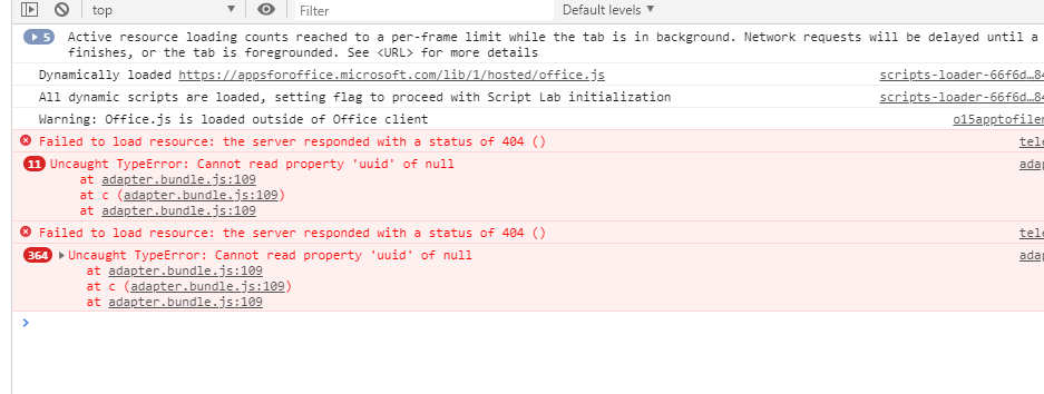 Alpha runner error in console · Issue #413 · OfficeDev/script-lab · GitHub