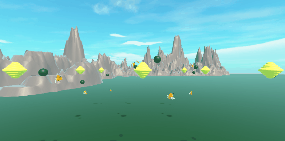GitHub - LukeMcPartlan/MLAgentsUnityBees: Bee agents trained to gather ...