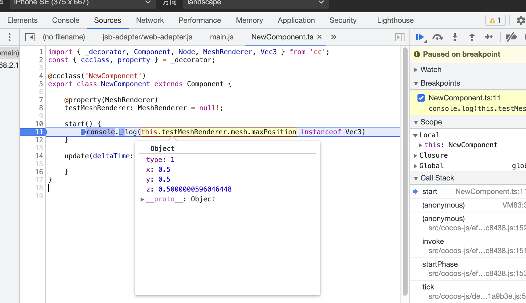 [3.6.0] The prototype chain for mesh.maxPosition is not Vec3 on version ...