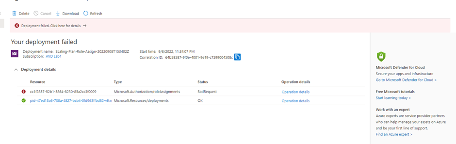 Portal – Single subscription - AVD Scaling plan = YES (default) - FAIL · Issue #197 · Azure ...