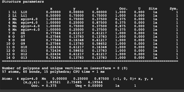 Error in writing Structure to cif file, when site species have "spin ...