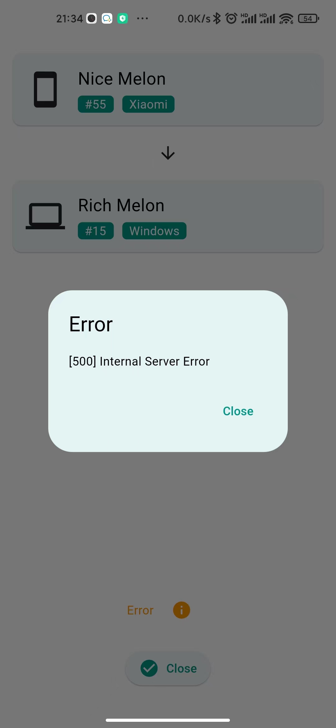 [BUG] [500] Internal Server Error, can't send file to PC · Issue #461 · localsend/localsend · GitHub