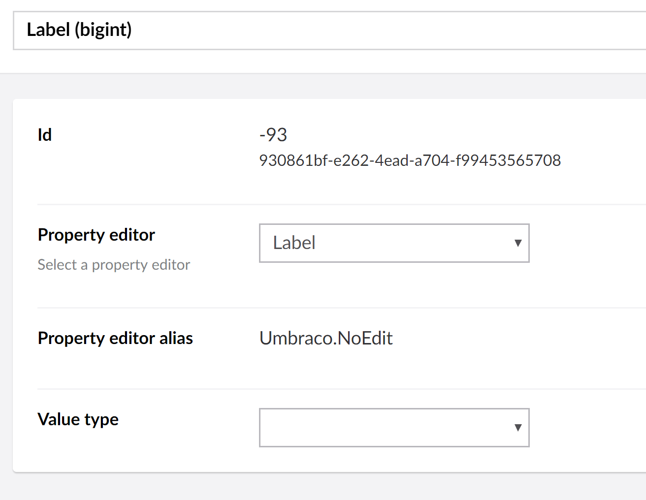 V8 Default Datatypes Label Bigint Labeltime · Issue 4226 · Umbracoumbraco Cms · Github