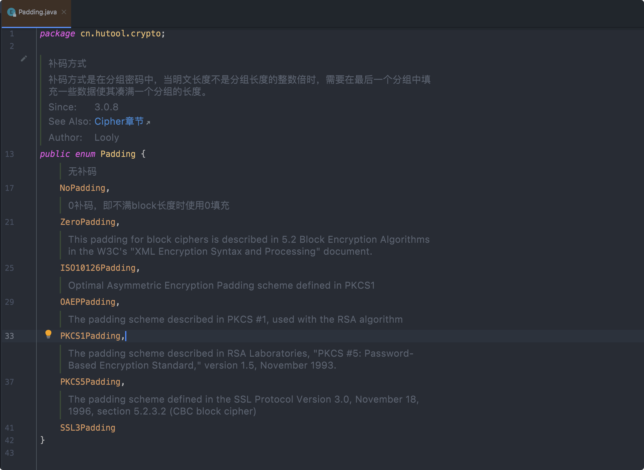 在加密的补码方式中，缺PKCS7Padding填充方式 · Issue #1894 · dromara/hutool · GitHub