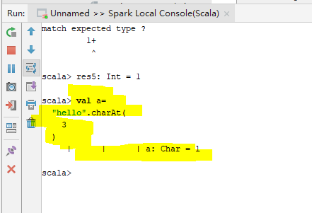 [Intellij][Spark][local][console]Additional symbols appear when run ...