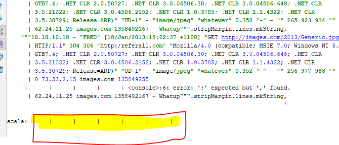 [Intellij][Spark][local][console]Additional symbols appear when run spark local console(scala ...