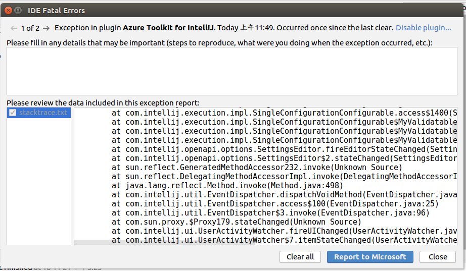 Intellij 3 Linux Error Message Pops Up When Creating A Sbt Project · Issue 2393 · Microsoft