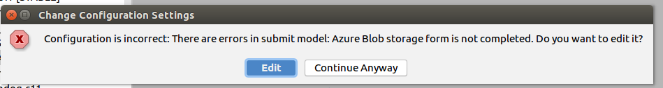 [IntelliJ][Spark on ADL&local run] Should give out valid warning when config has errors · Issue ...