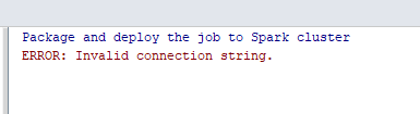 [IntelliJ][ReportedByUser] [Log][Spark]Azure Plugin for IntelliJ Error - [HDInsight] invalid ...