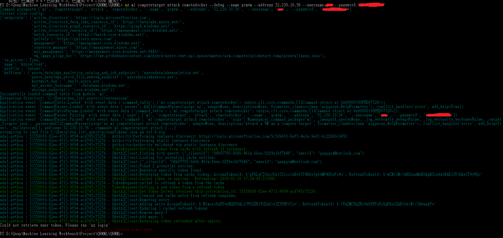 Issues while "az ml computetarget attach remotedocker" - Azure CLI and PowerShell · Issue #5430 ...