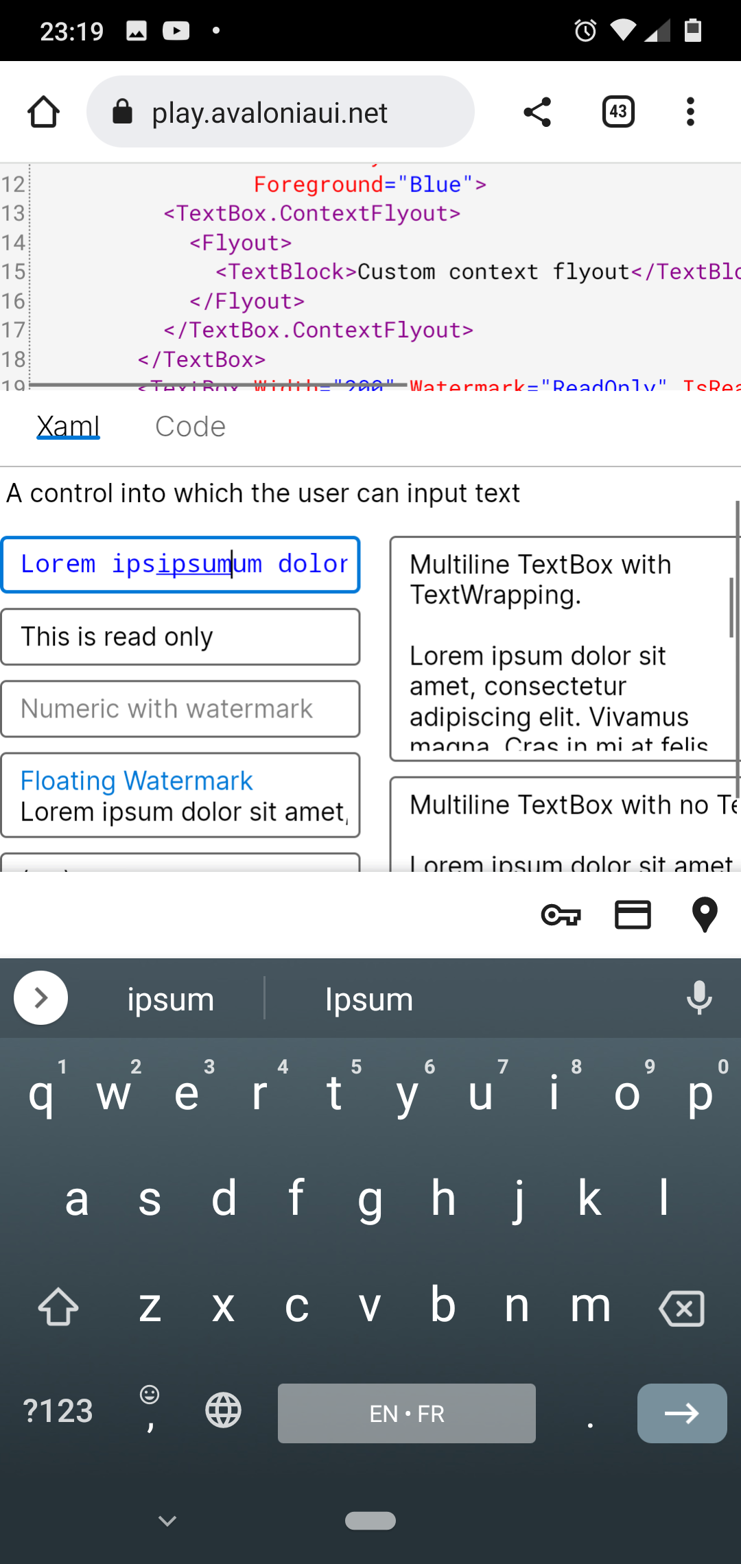 TextBoxes are completely unusable in WASM on Android device · Issue #11662 · AvaloniaUI/Avalonia ...