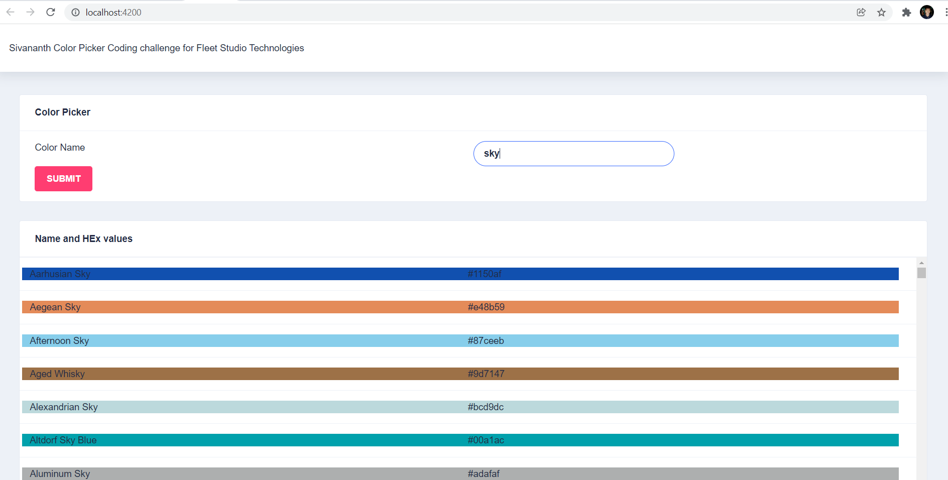 GitHub - dsivatgl/colorsearchFleet
