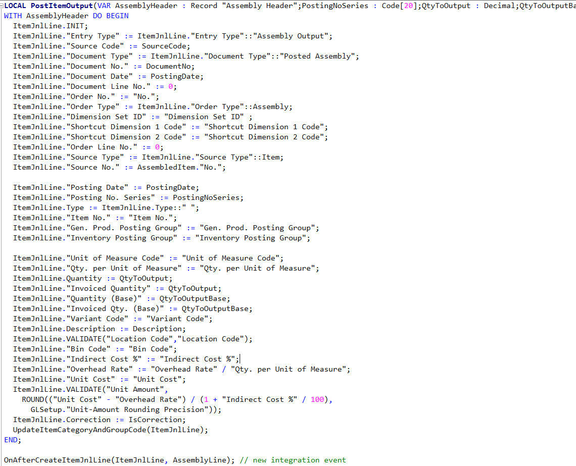 Event request CU 900 Assembly-Post · Issue #2405 · microsoft/AL · GitHub
