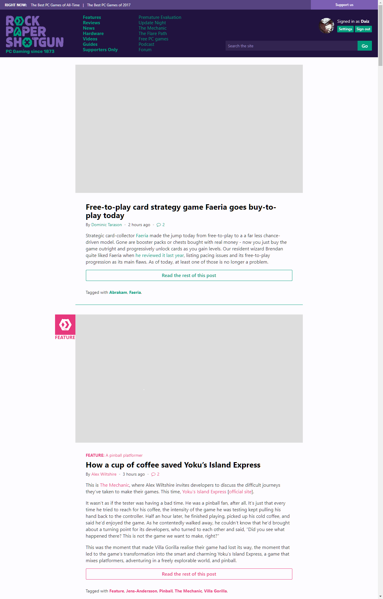 GitHub - Daiz/rps-restyler: Userscript for restyling Rock Paper Shotgun.