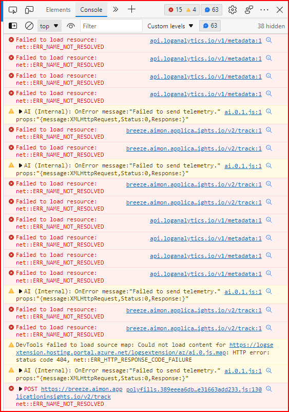 api.loganalytics.io and breeze.aimon.applicationinsights.io · Issue ...