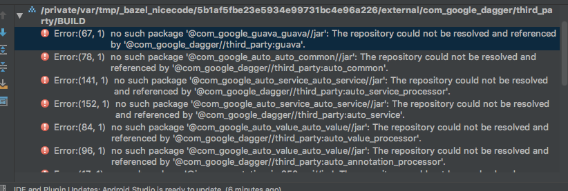 Bazel project : error loading package. Extension file not found · Issue #1293 · google/dagger ...