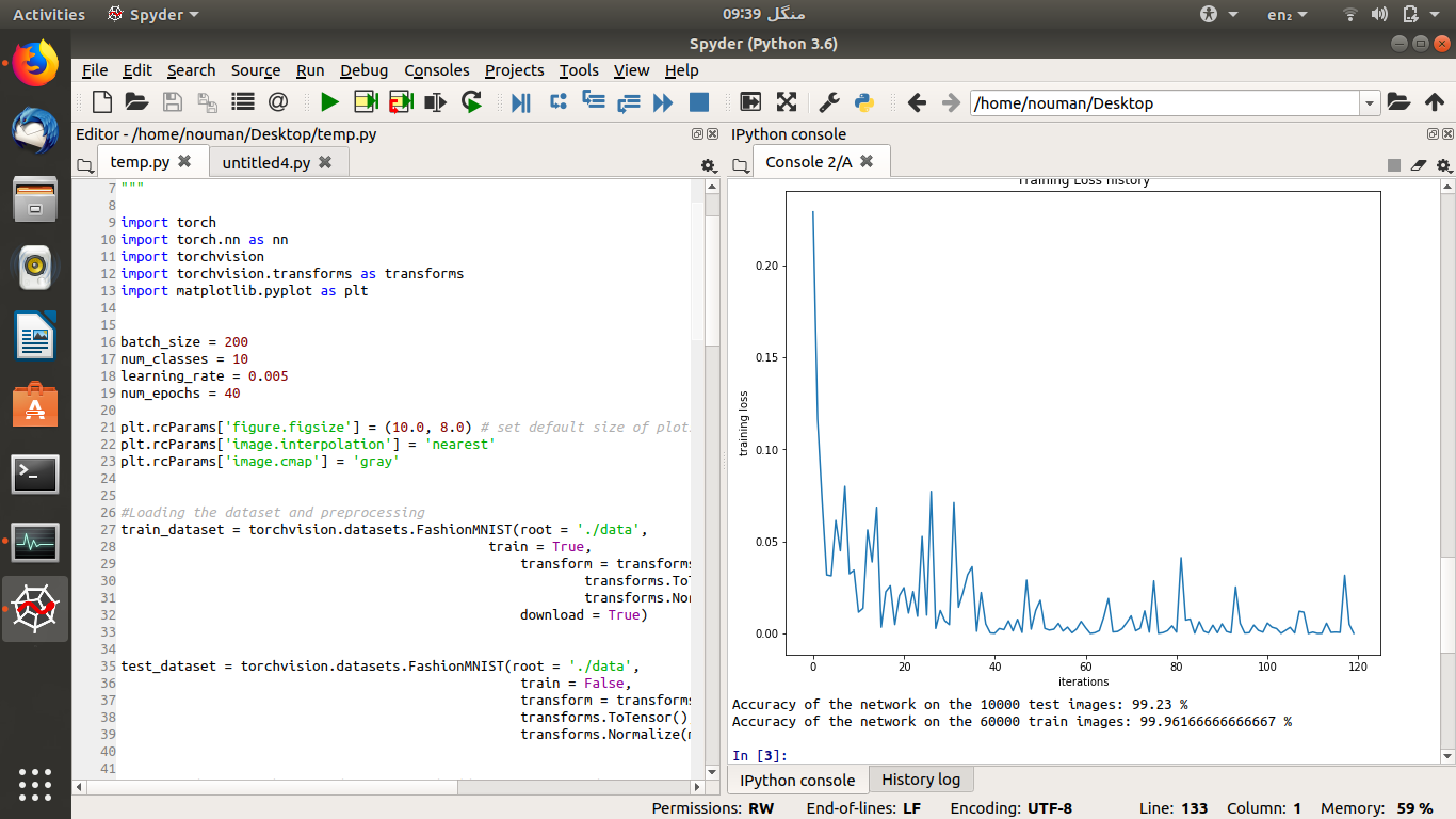BenchMark: CNN with 2 Conv Layers. Accuracy on FashionMNIST Dataset: 99 ...