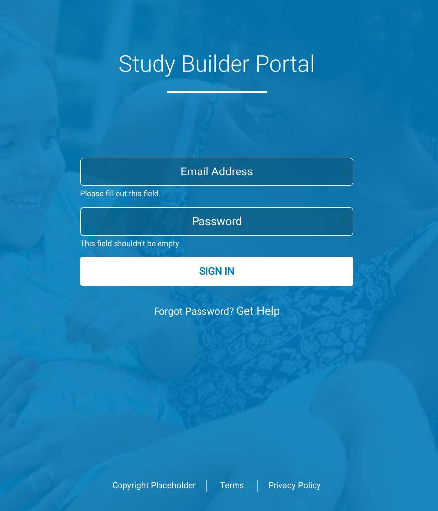 Fix text on study builder login page · Issue #955 · GoogleCloudPlatform ...