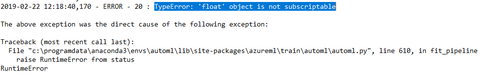 while training model in automl, getting error for type casting · Issue #227 · Azure ...